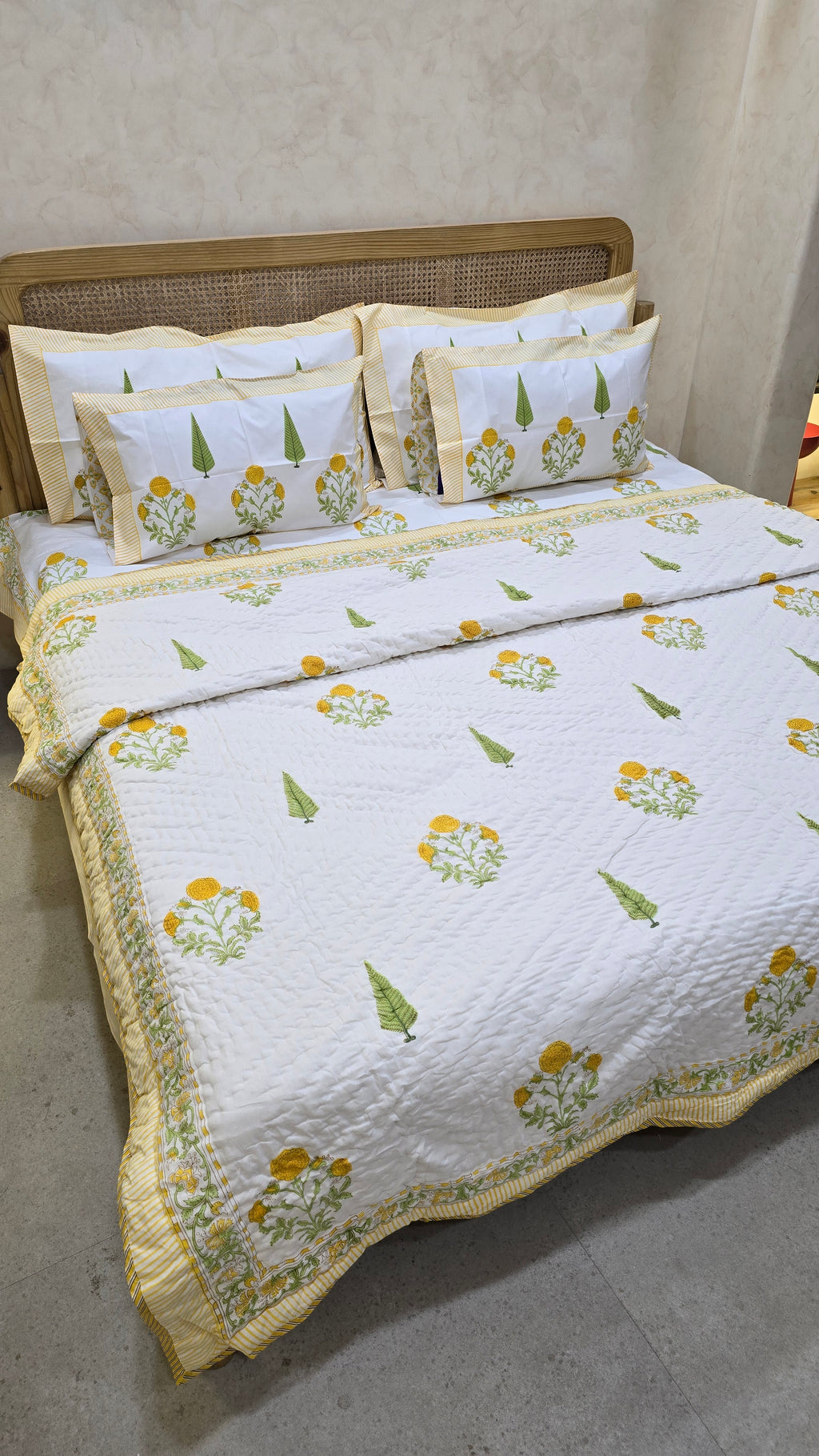 MARIGOLD HANDBLOCK PRINTED BEDDING